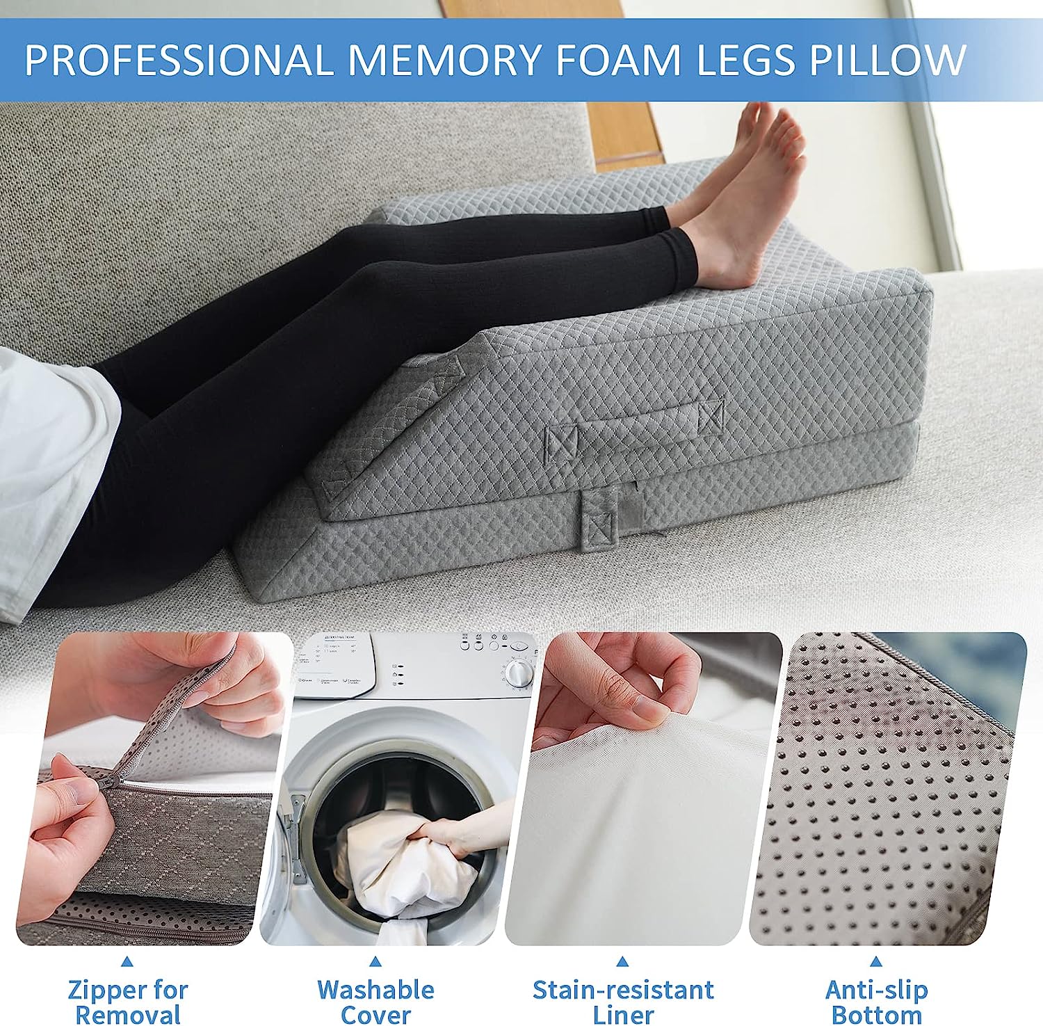 KingPavonini® Adjustable Leg Elevation Pillows for Swelling After Surg